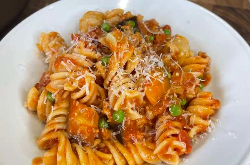 Eggplant & Sausage Pasta | OnTrac5